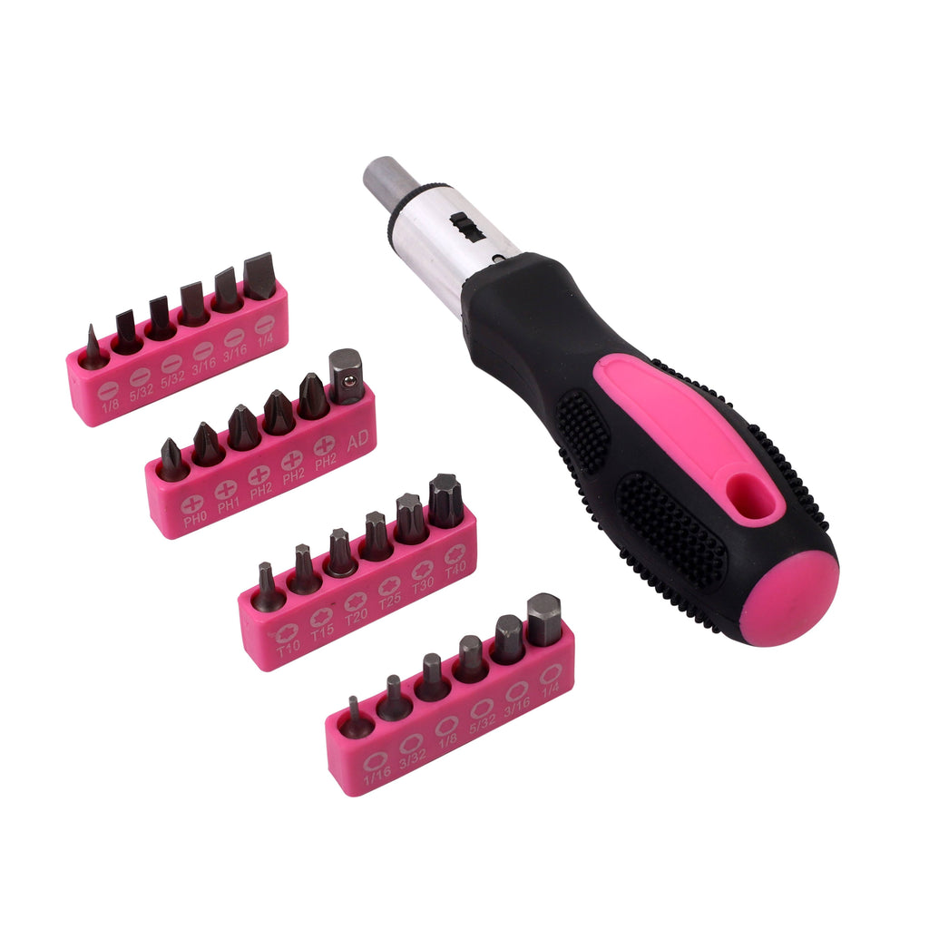 0440-0 - 25-PC PINK RATCHETING SCREWDRIVER SET – King Tools & Equipment