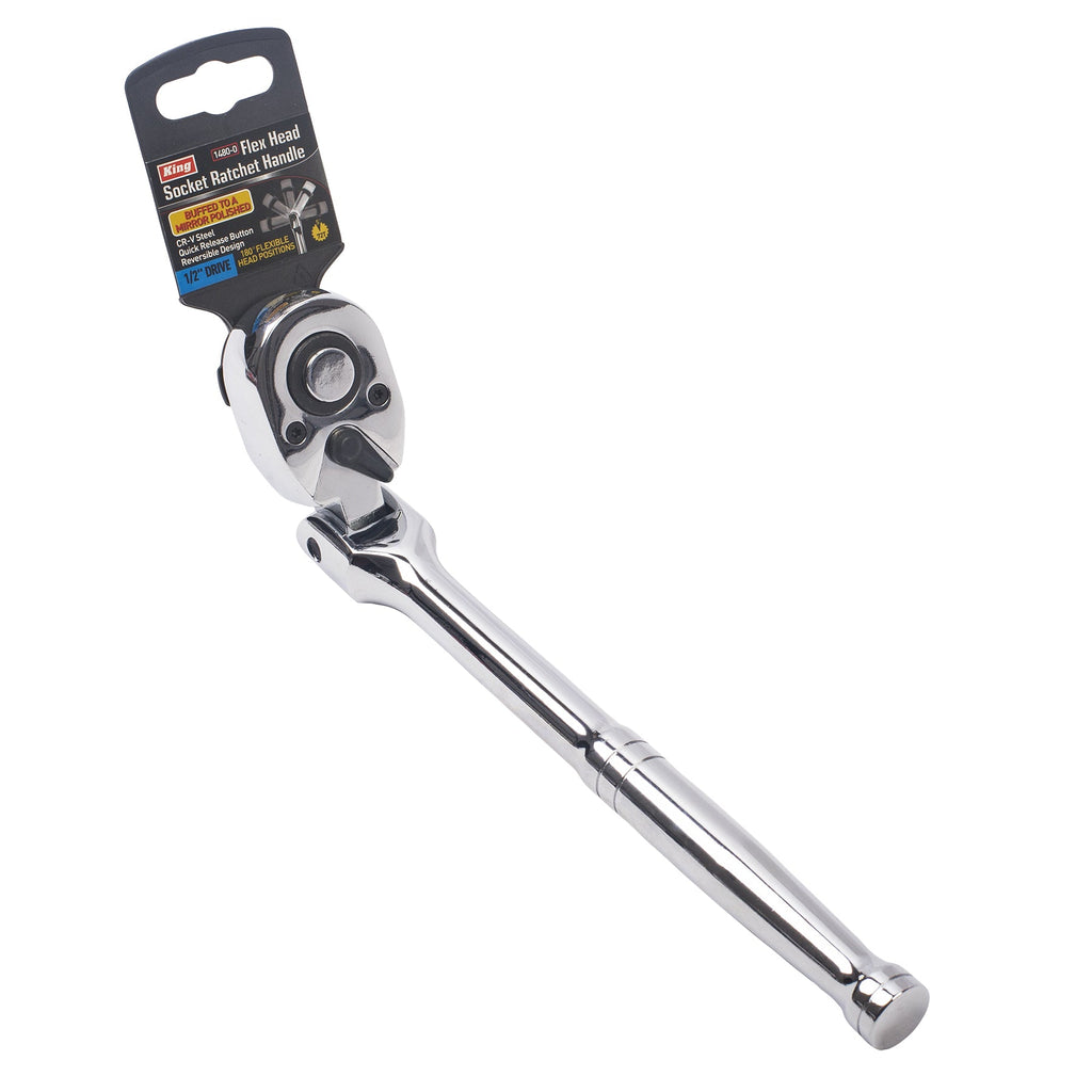 1480-0 - 1/2" DR FLEX HEAD SOCKET RATCHET HANDLE – King Tools & Equipment