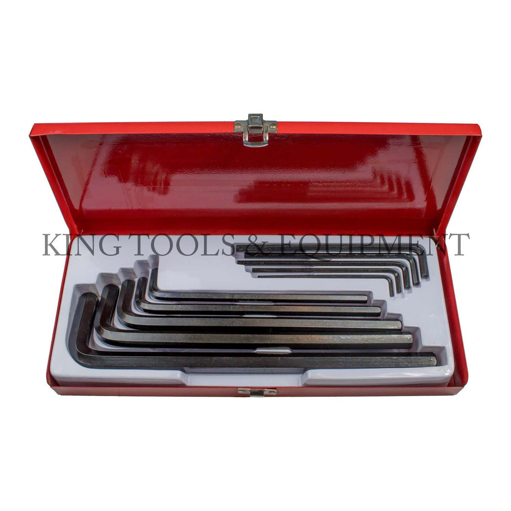 10-pc Extra Long Reach Jumbo HEX KEY SET w/ Metal Case - 0384-0 – King ...