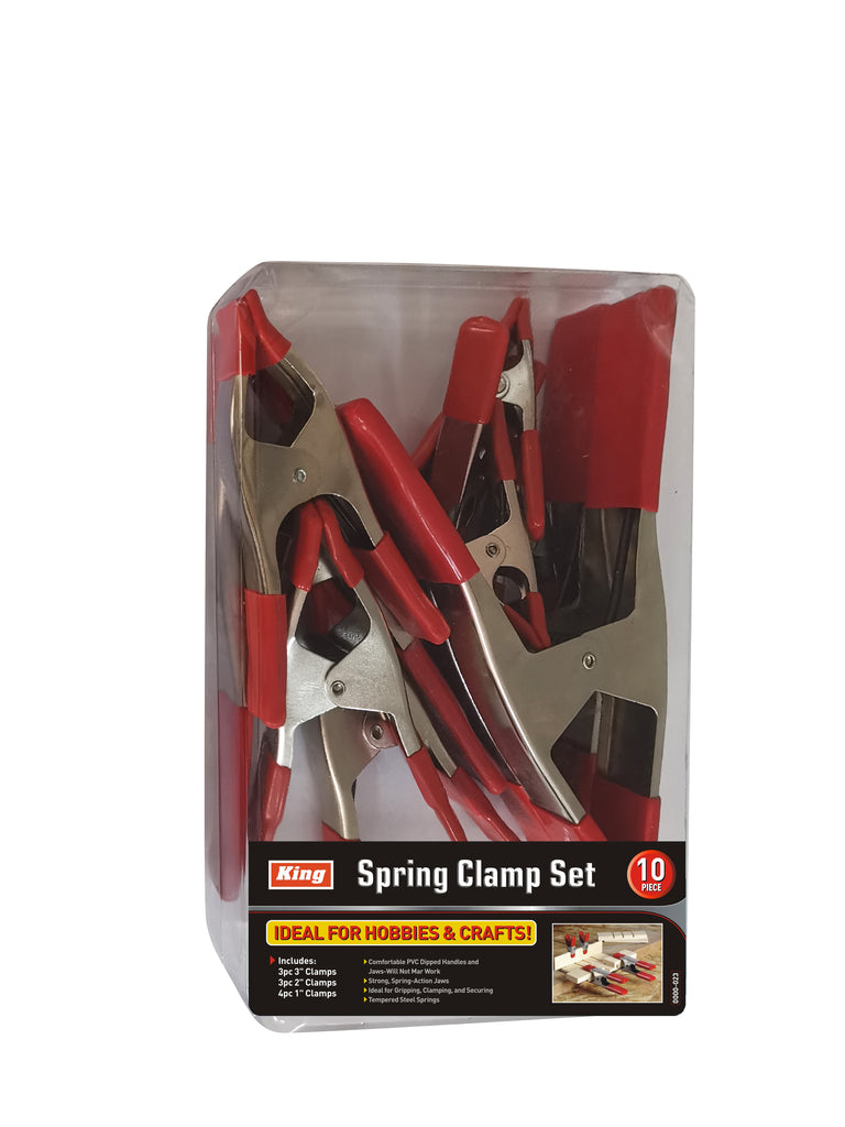 10-PC SPRING CLAMP SET, QUARTER PALLET DISPLAY – King Tools & Equipment