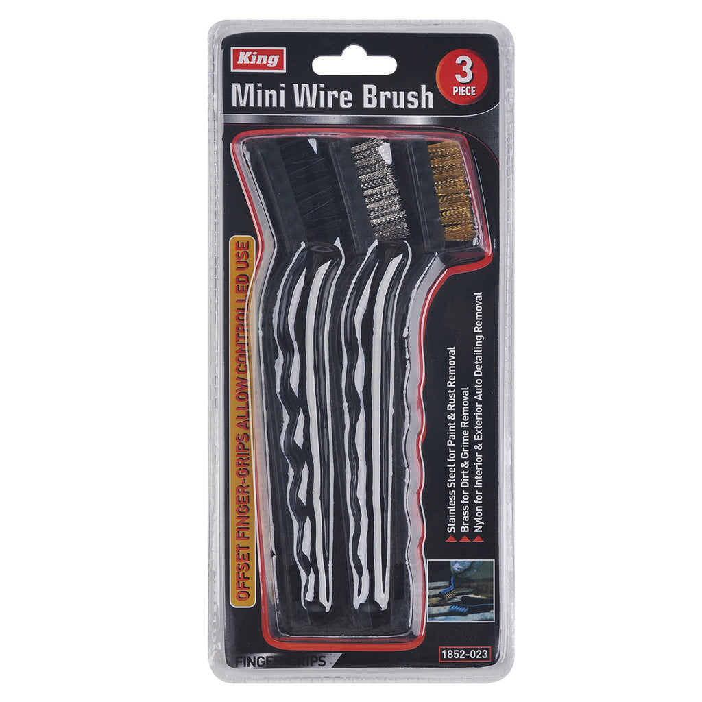 3-PC Mini Wire Brush Set - 1852-0 – King Tools & Equipment