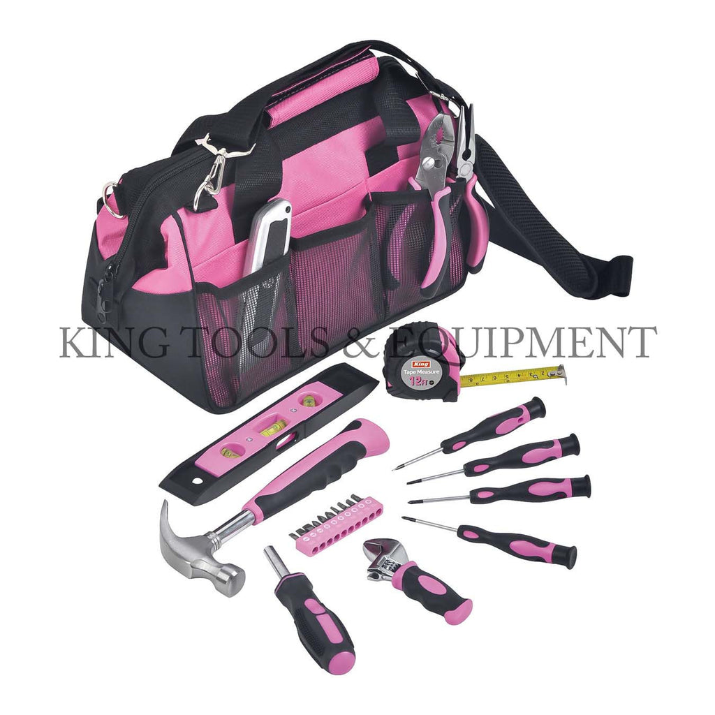 23-pc Complete Assortment LADY'S TOOL KIT w/ Bag - 3112-0 – King Tools ...